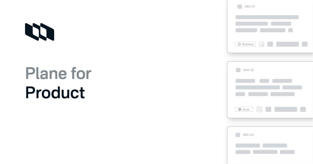 Project Management tool for Product teams | Plane